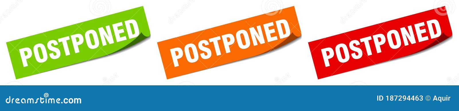 Postponed Sticker. Postponed Square Isolated Sign Stock Vector ...