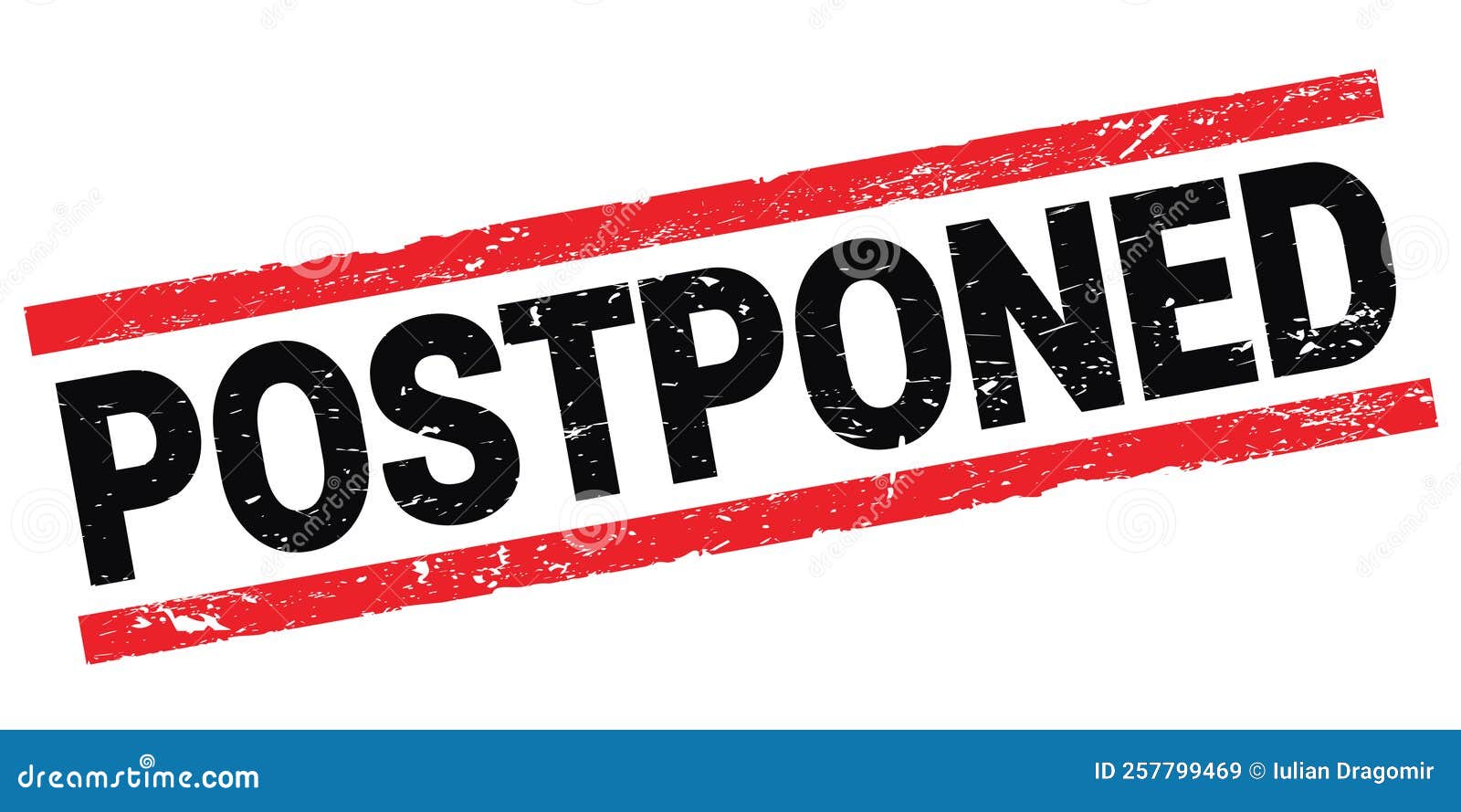 POSTPONED Text on Black-red Rectangle Stamp Sign Stock Illustration ...