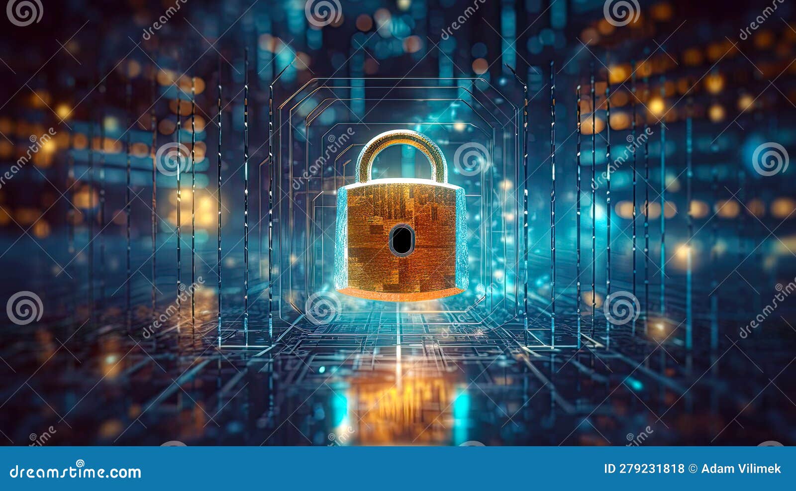 Concept of Digital Data Protection and Cyber Security. Stock ...