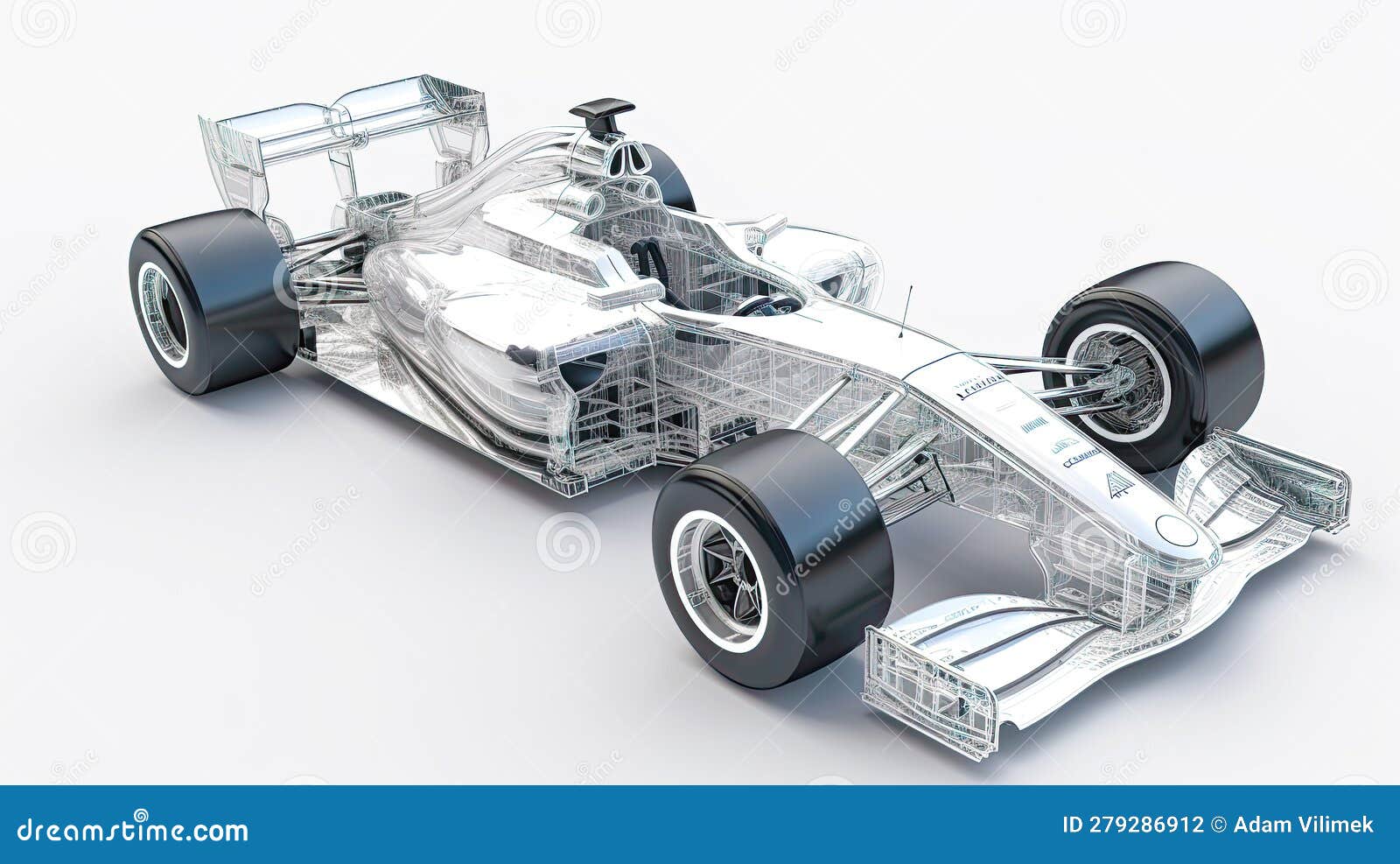 Formula One Car Technical and Design Study with Visible Internal ...