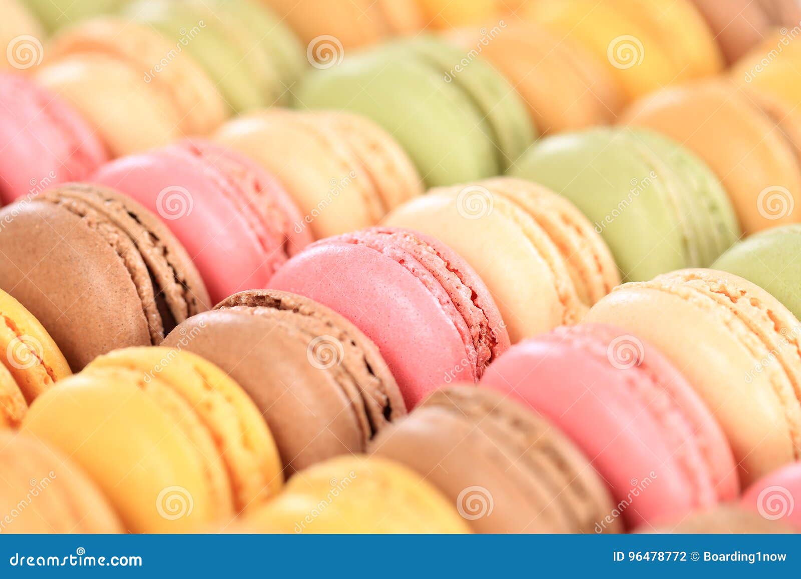 Postre De Las Galletas De Los Macarrones De Macarons De Francia Foto de ...