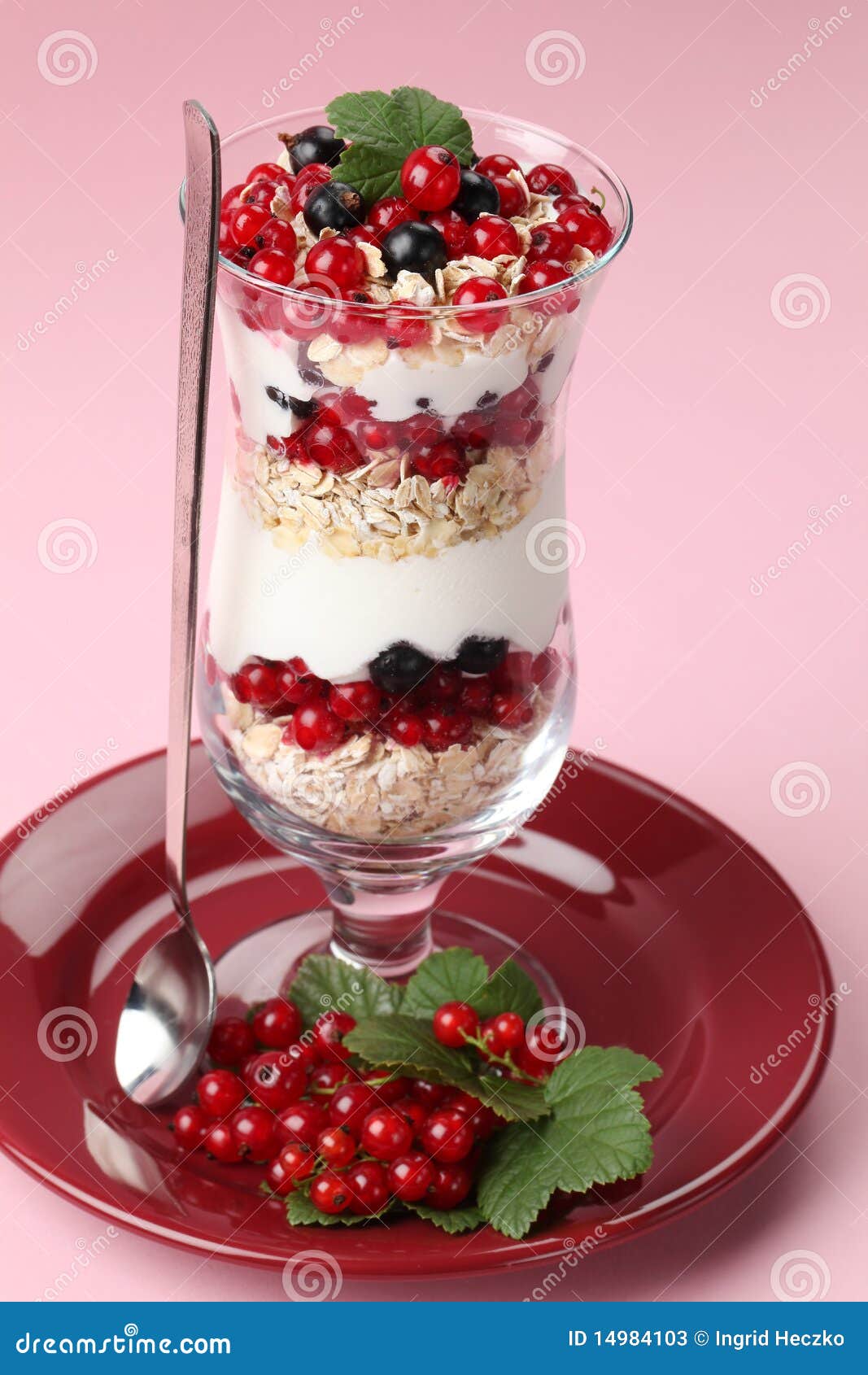 Postre Helado De La Grosella Roja Y Negra Imagen de archivo - Imagen de ...