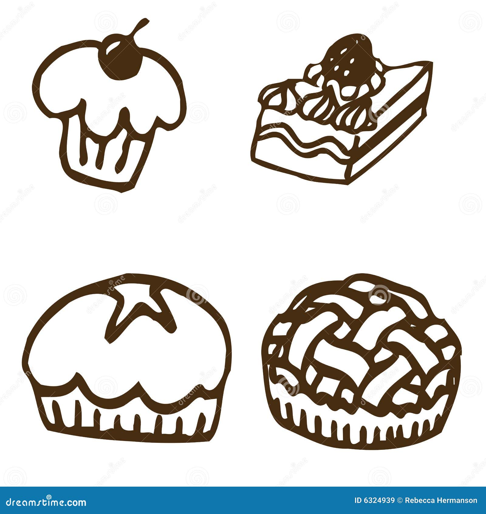 Postres Formados Vector Imágenes de archivo libres de regalías - Imagen ...