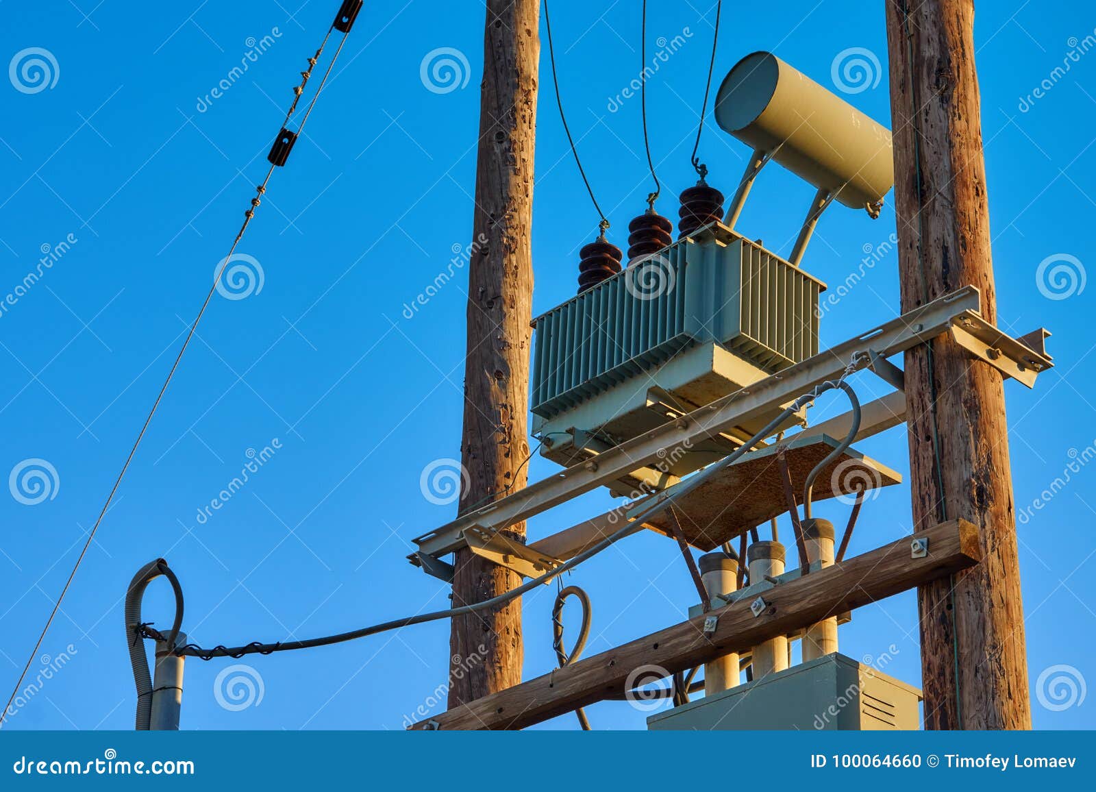 Posts with transformers stock photo. Image of city, post - 100064660