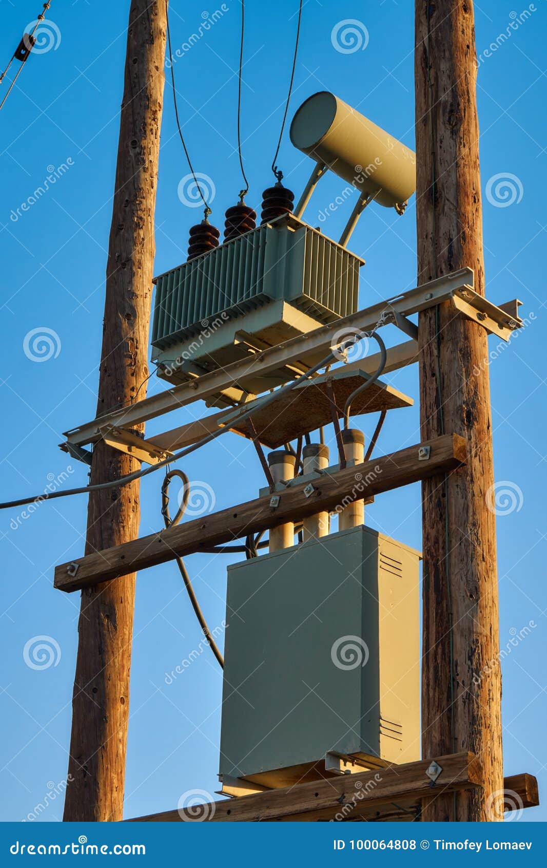 Posts with transformers stock photo. Image of post, engineering - 100064808