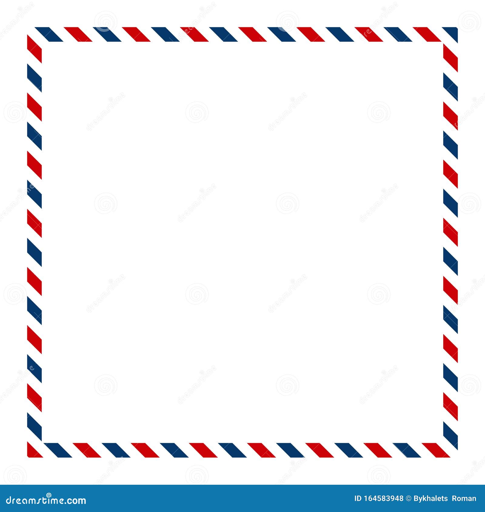 Posttal Red Blue Background Icon. Postcard Paper Mail Design Stock ...