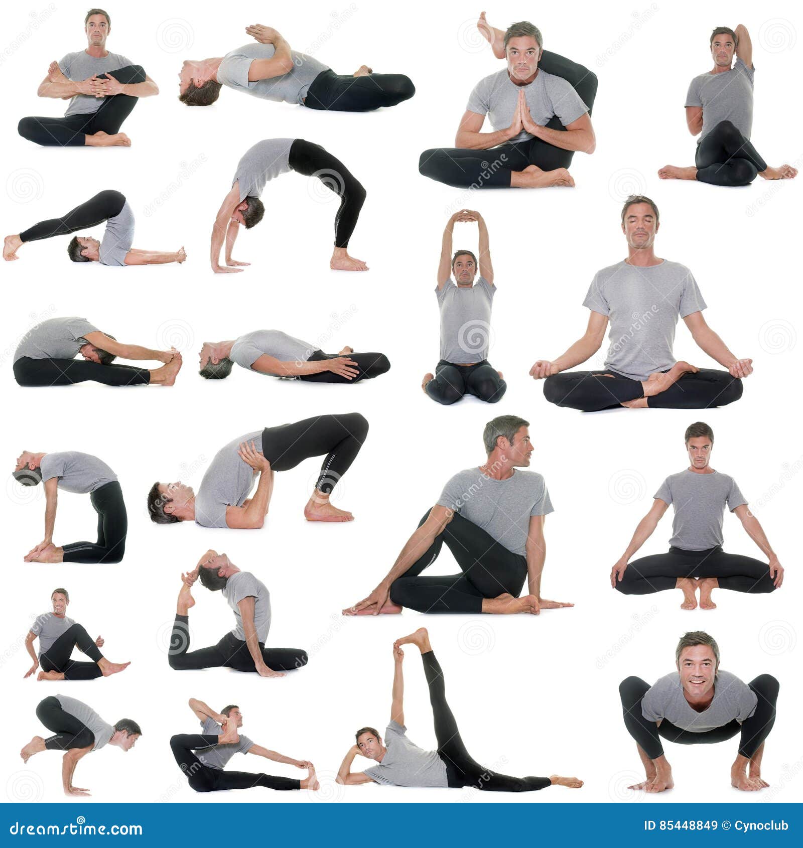 Posturas da ioga imagem de stock. Imagem de branco, grupo - 85448849