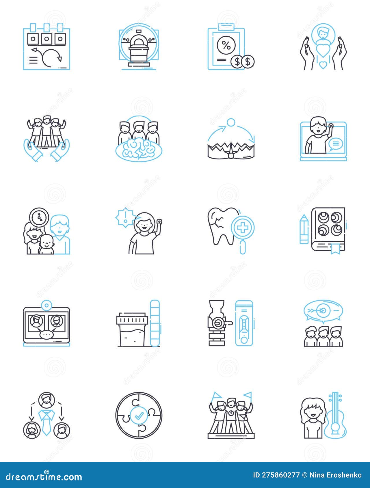 Posture Control Linear Icons Set. Alignment, Balance, Stability ... Posture Control Linear Icons Set. Alignment, Balance, Stability ...