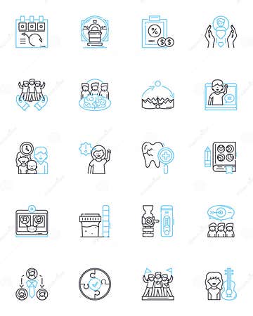 Posture Control Linear Icons Set. Alignment, Balance, Stability ...