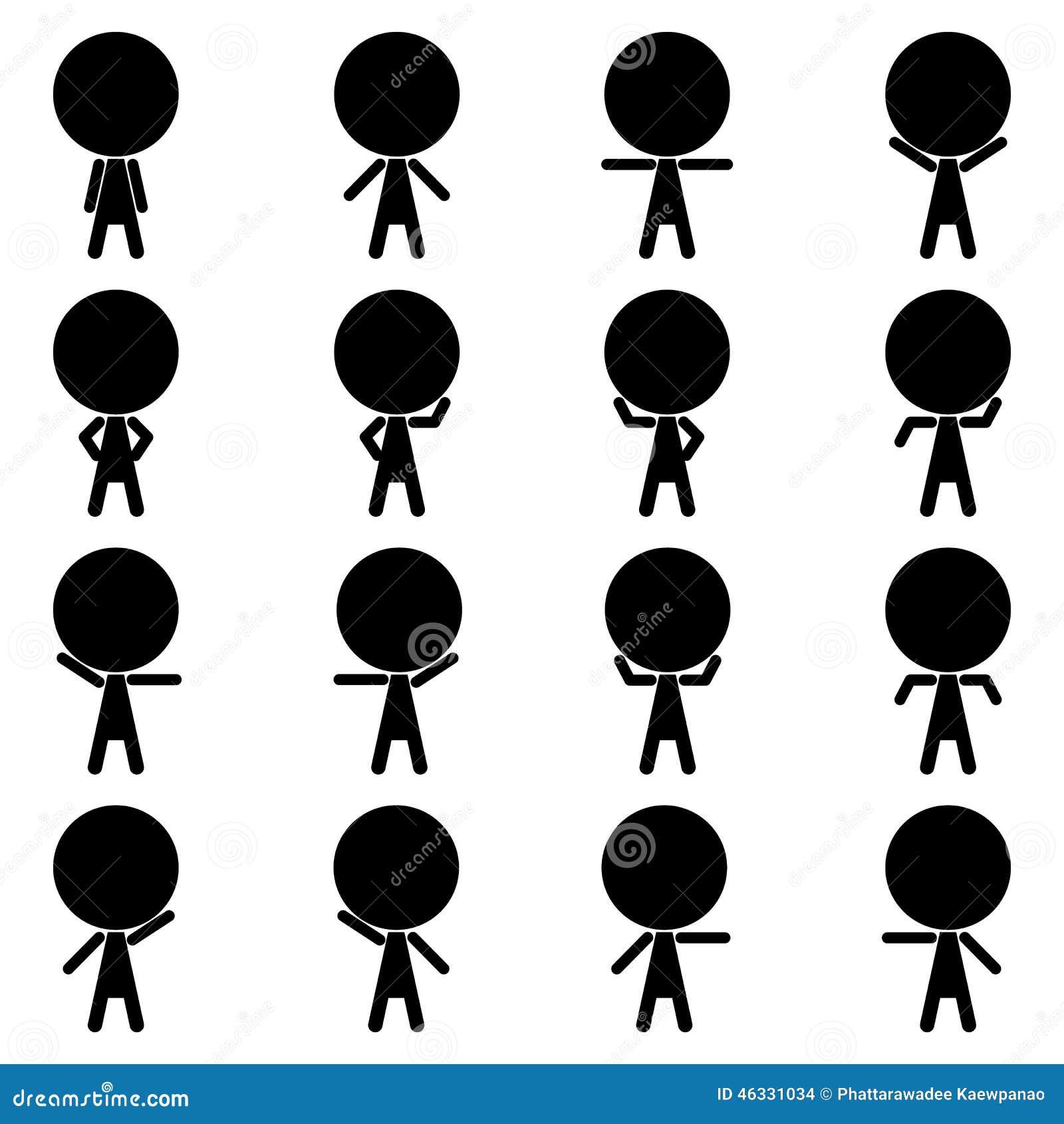 Human Pictogram Set Vector.silhouette Human Activity | CartoonDealer ...