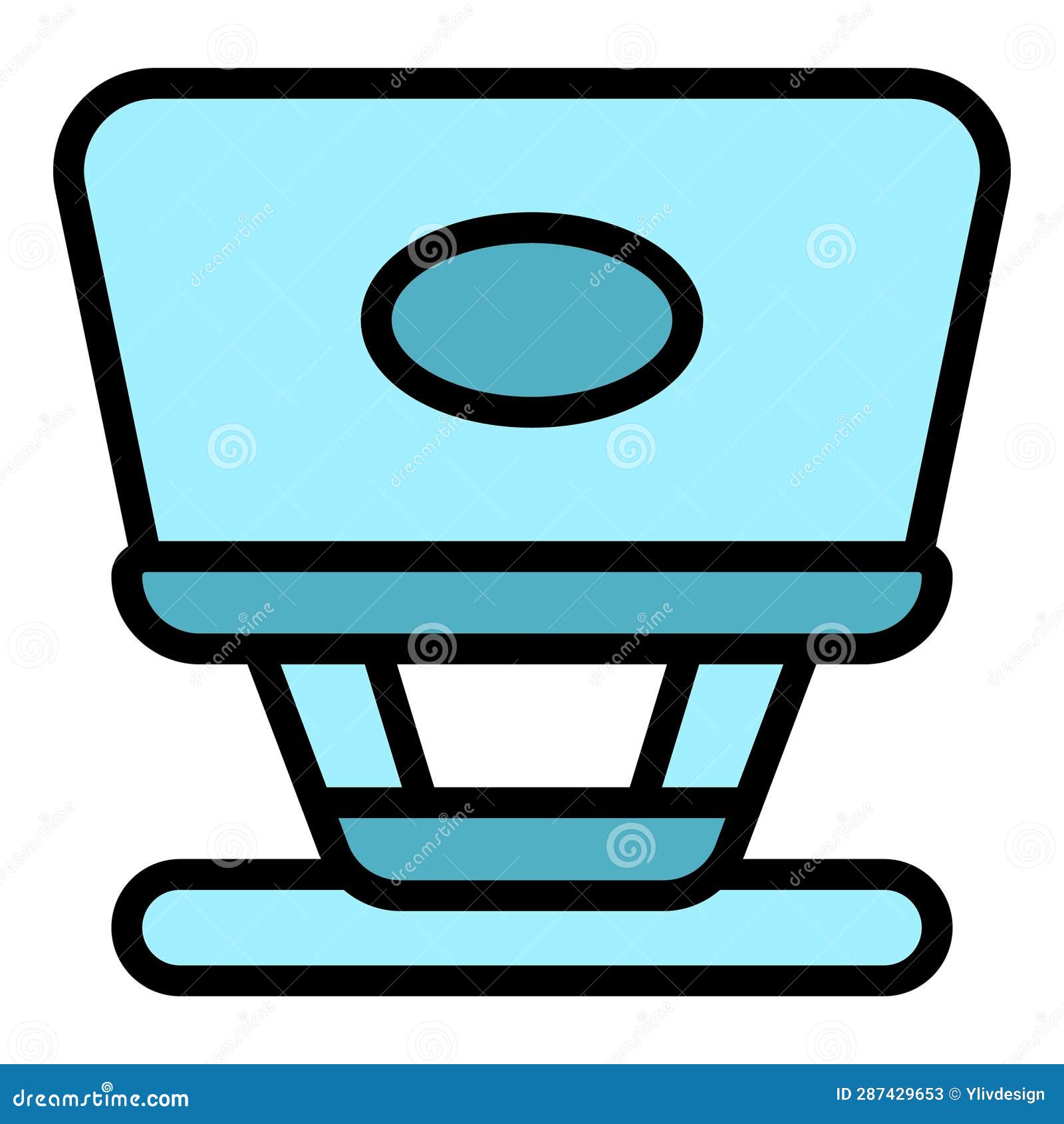 Posture Laptop Stand Icon Vector Flat Stock Vector - Illustration of ...