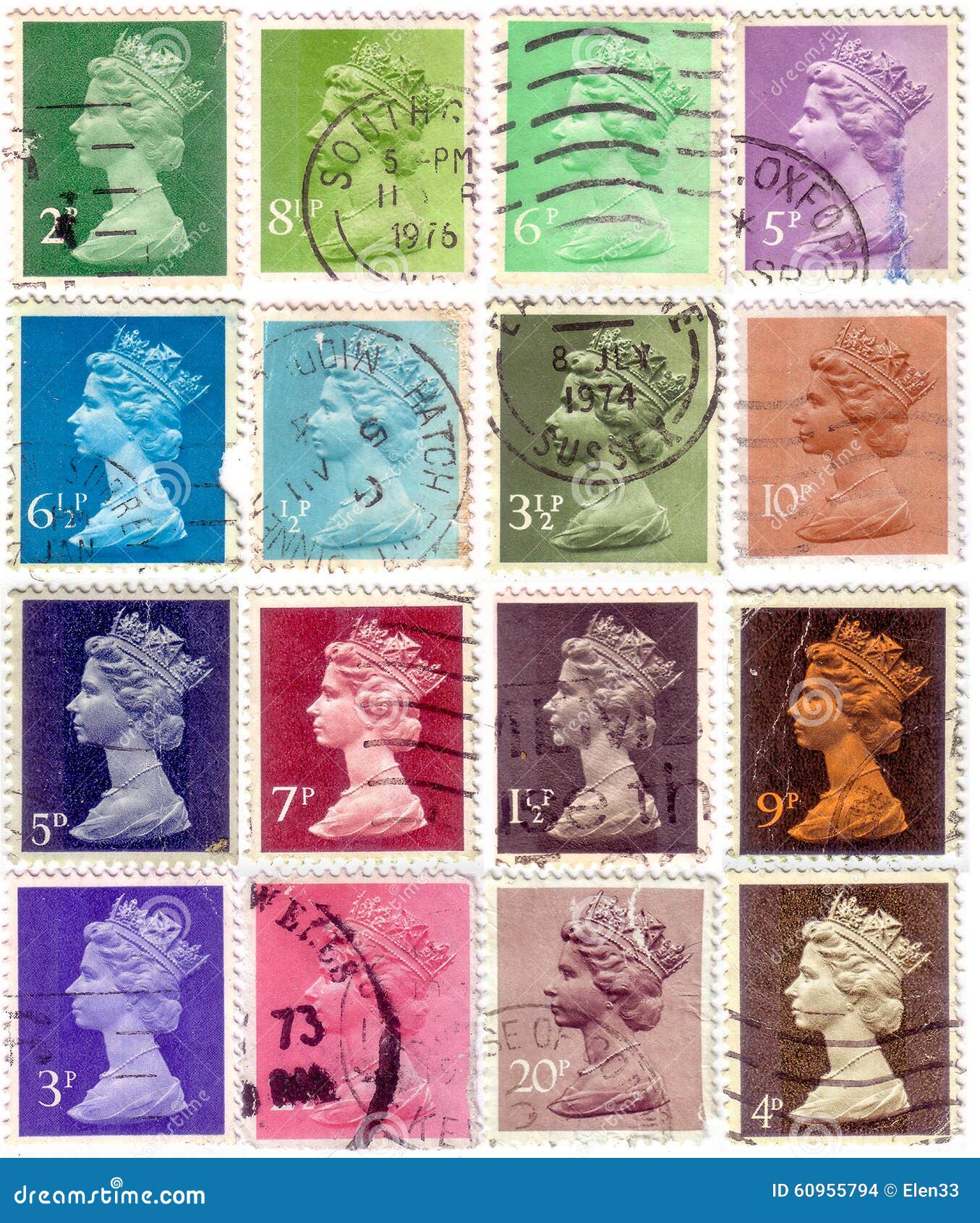 Postzegels redactionele stock afbeelding. Image of annuleer - 60955794