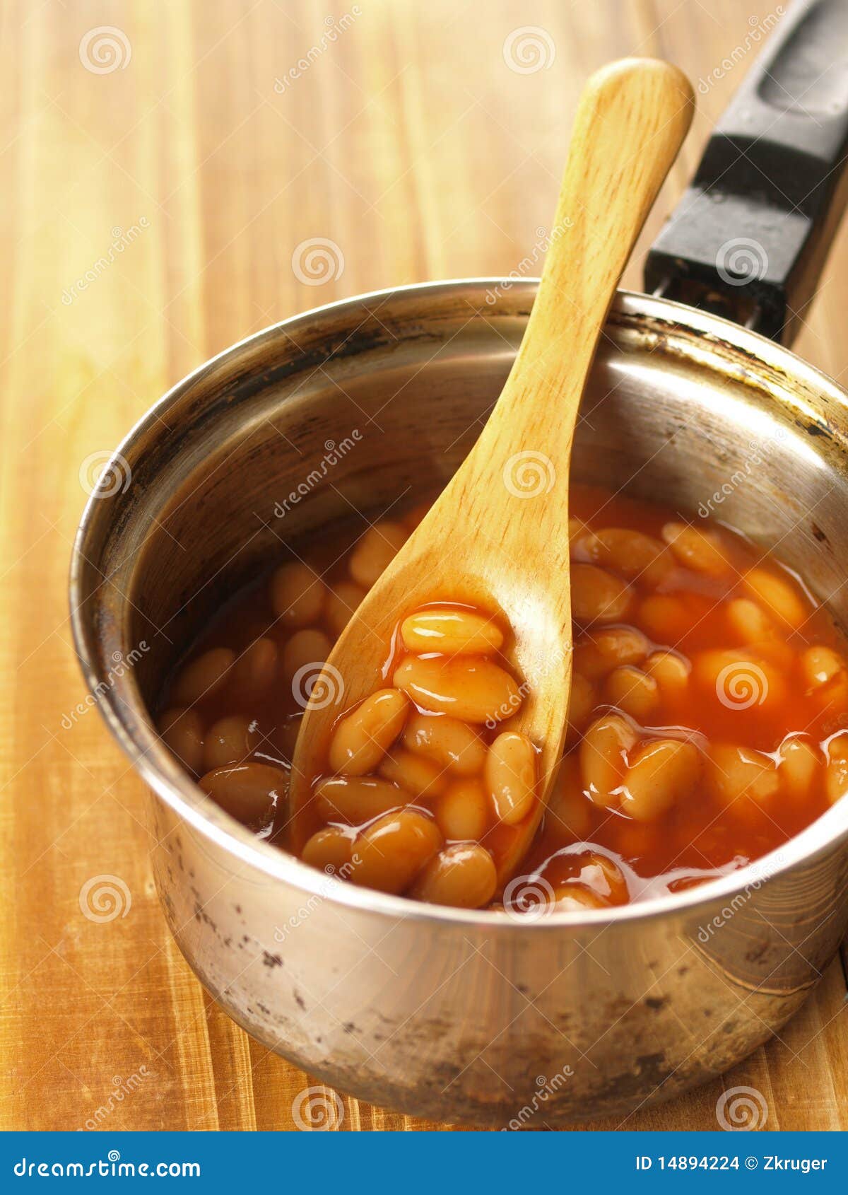 Pot of baked beans stock photo. Image of sauce, spoon - 14894224