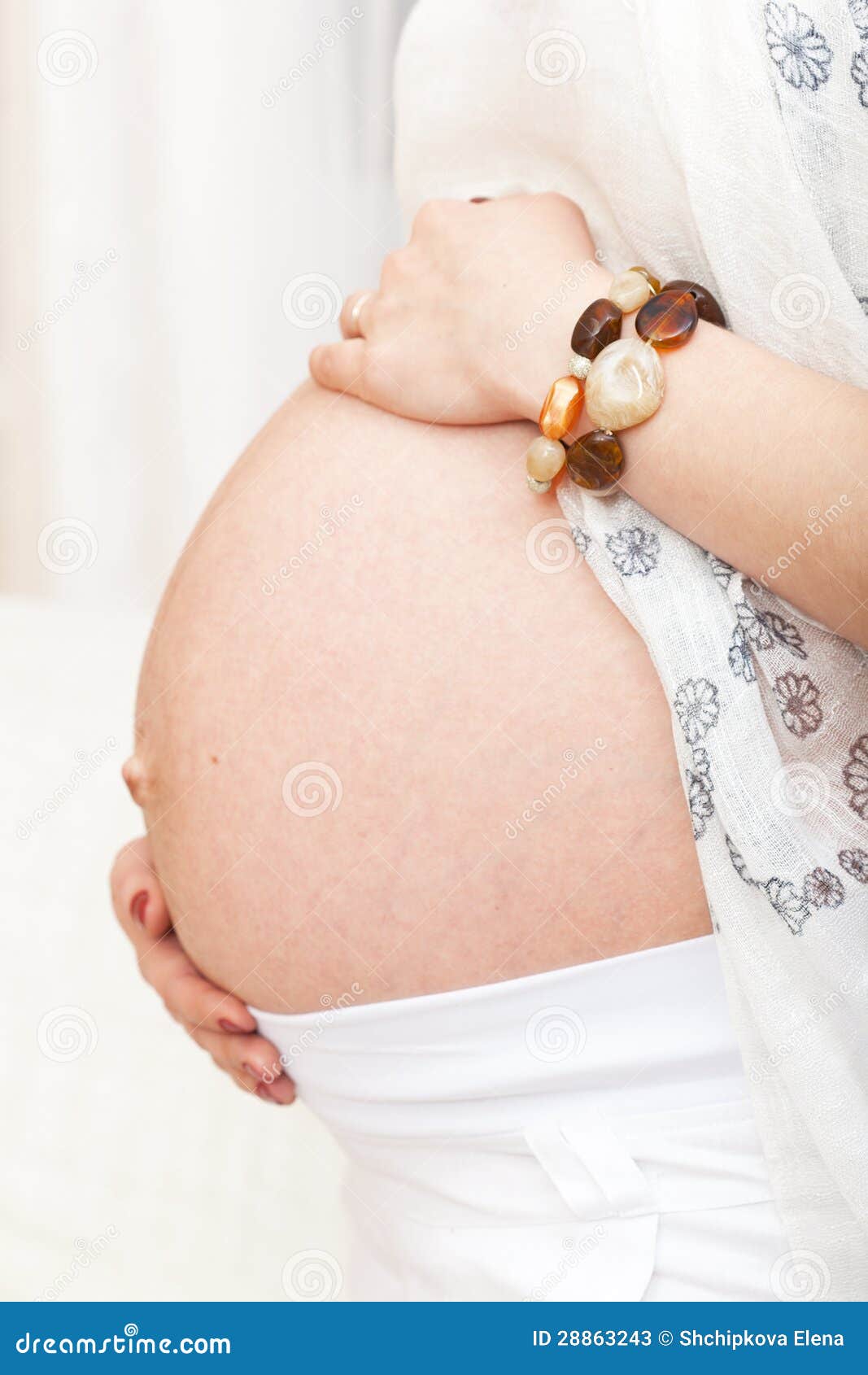 Pot-belly of the Pregnant Woman Stock Image - Image of prepared ...