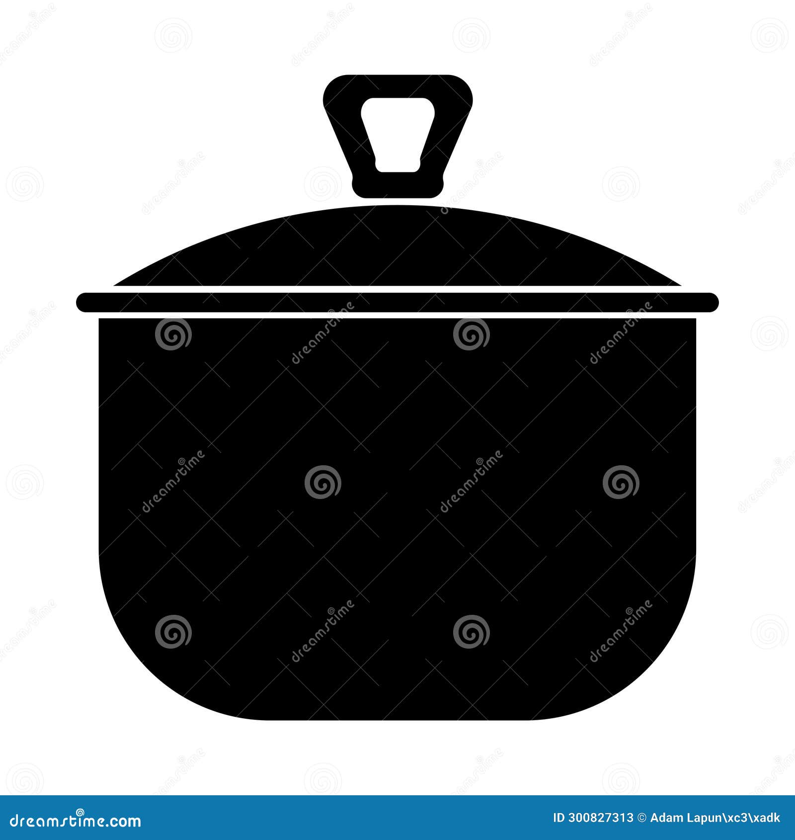 Pot Black Icon on White Background Stock Vector - Illustration of ...