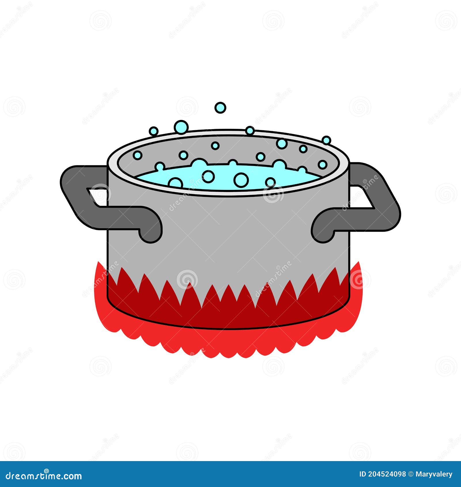 Pot of Boiling Water Isolated. Cooking Vector Illustration Stock Vector ... Pot of Boiling Water Isolated. Cooking Vector Illustration Stock Vector ...