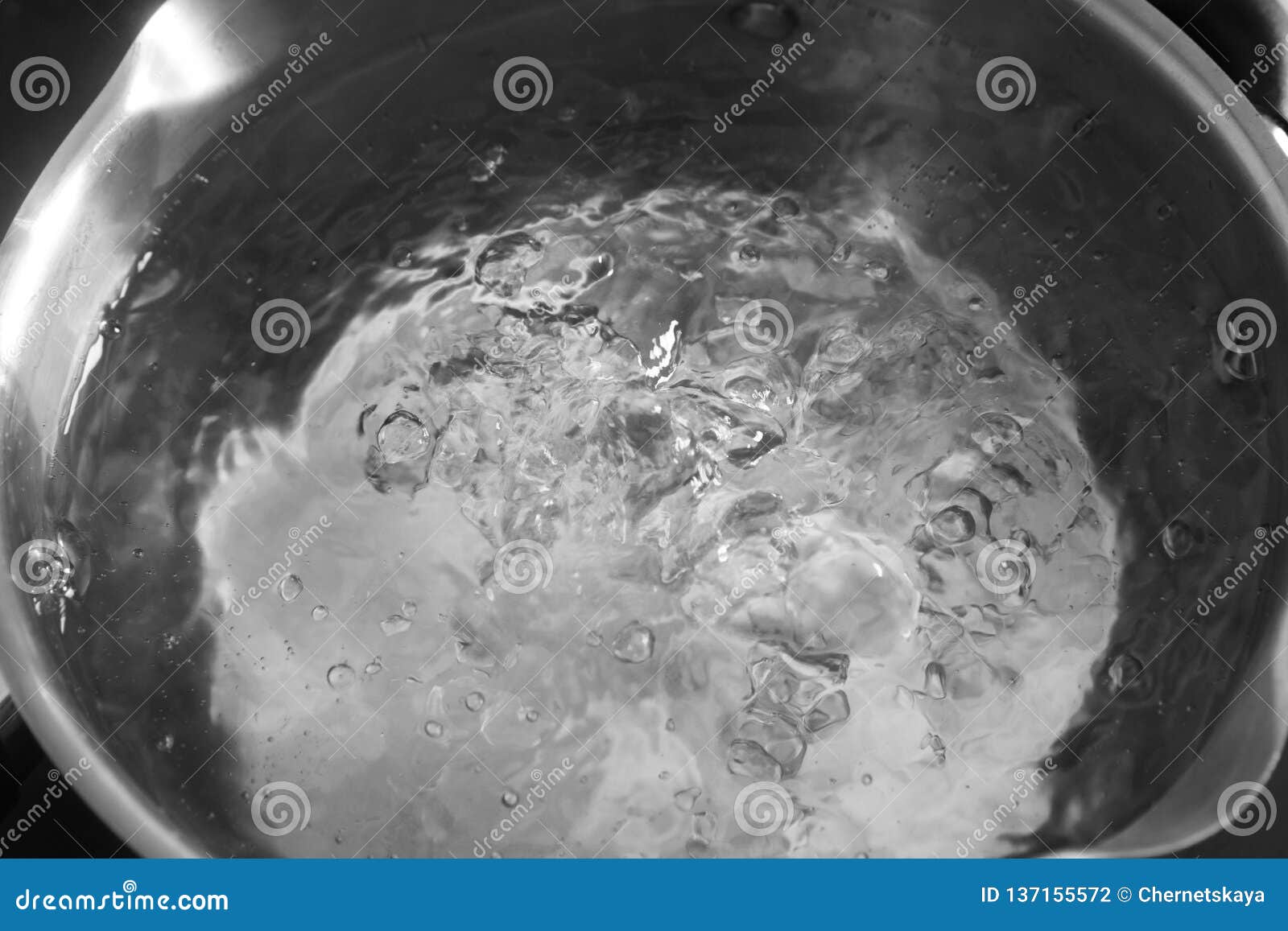 Pot with Boiling Water on Stove Stock Photo - Image of process, stewpot ...
