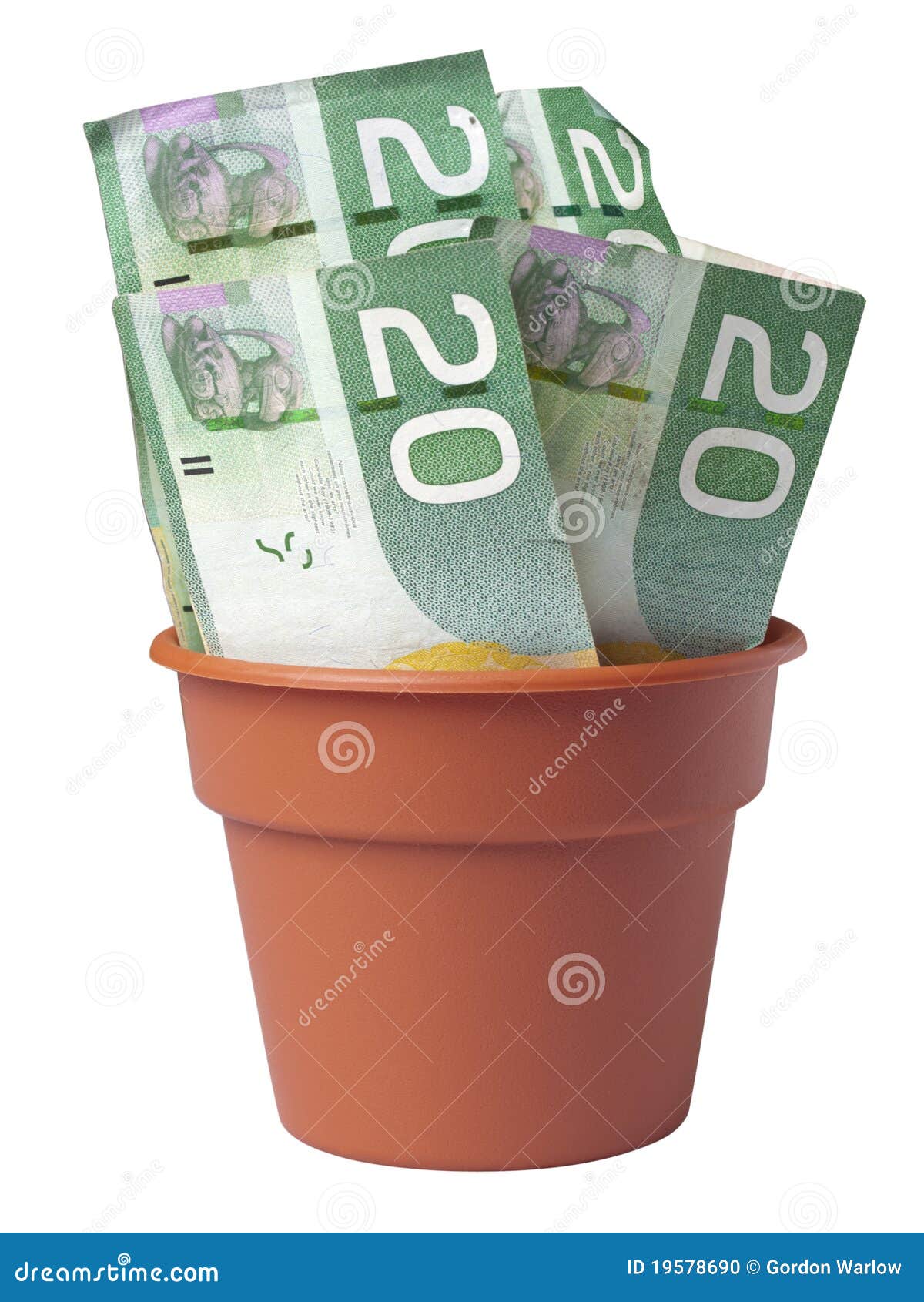 Pot of Cash stock photo. Image of funds, finance, canadian - 19578690