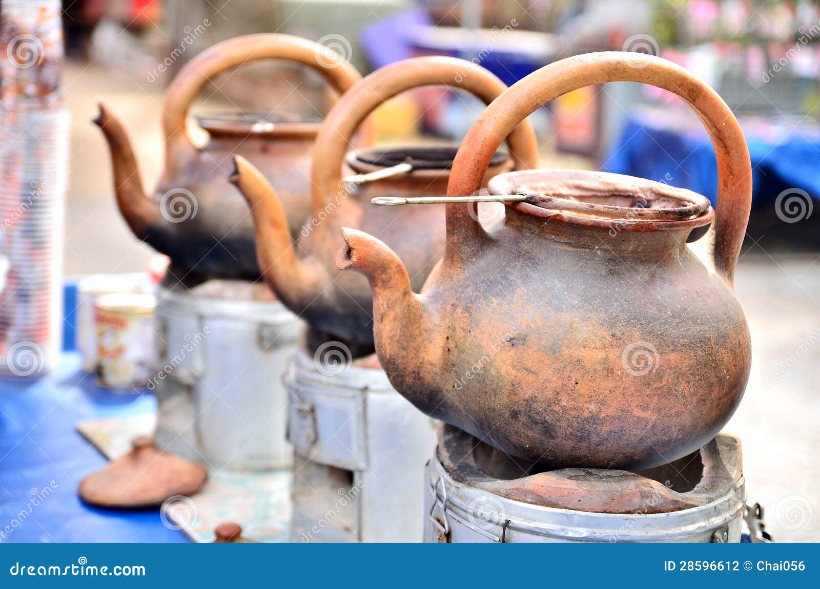 Pot of coffee. stock photo. Image of asia, fire, market - 28596612