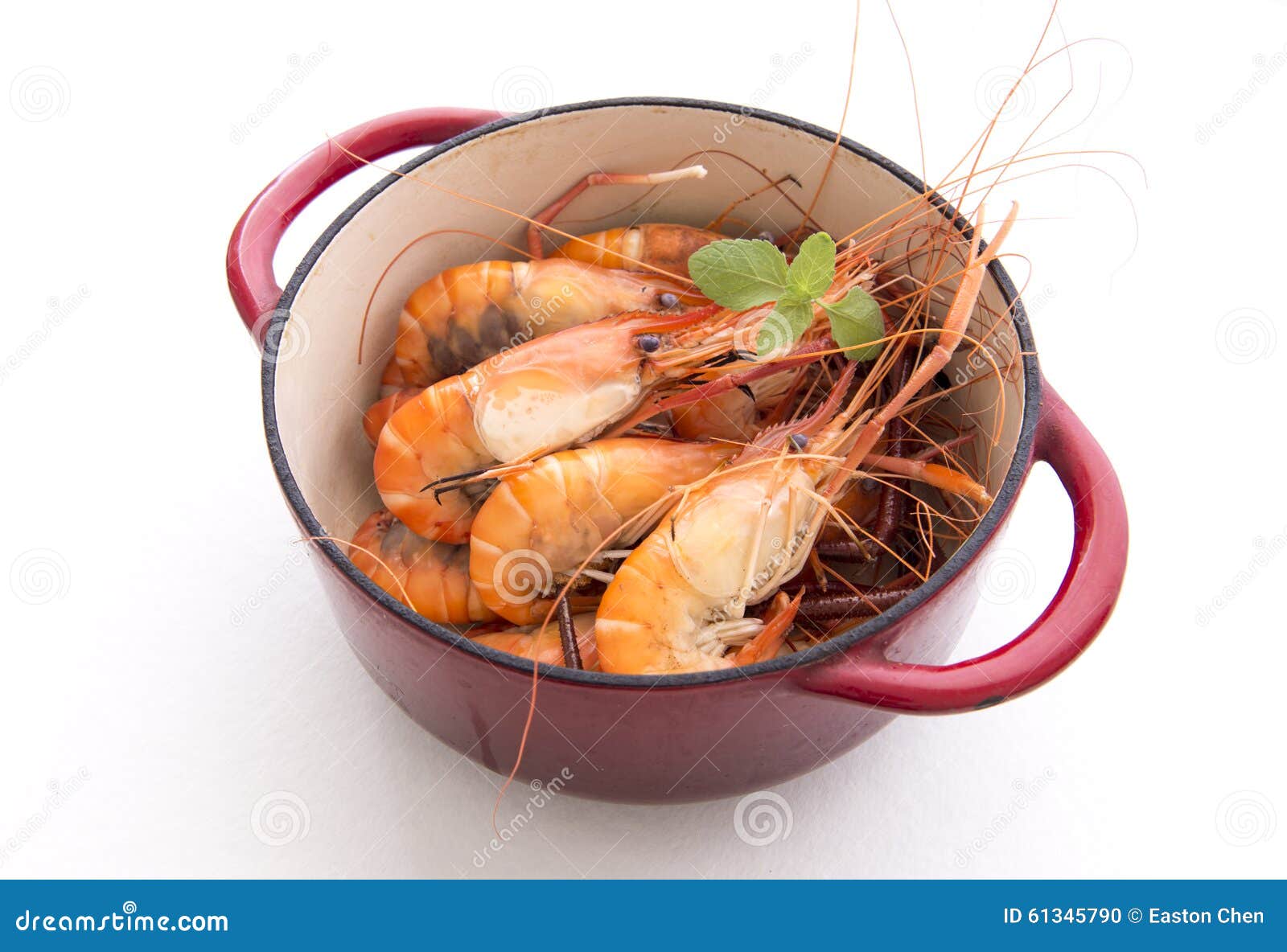Pot of cooked prawns stock photo. Image of fresh, food - 61345790
