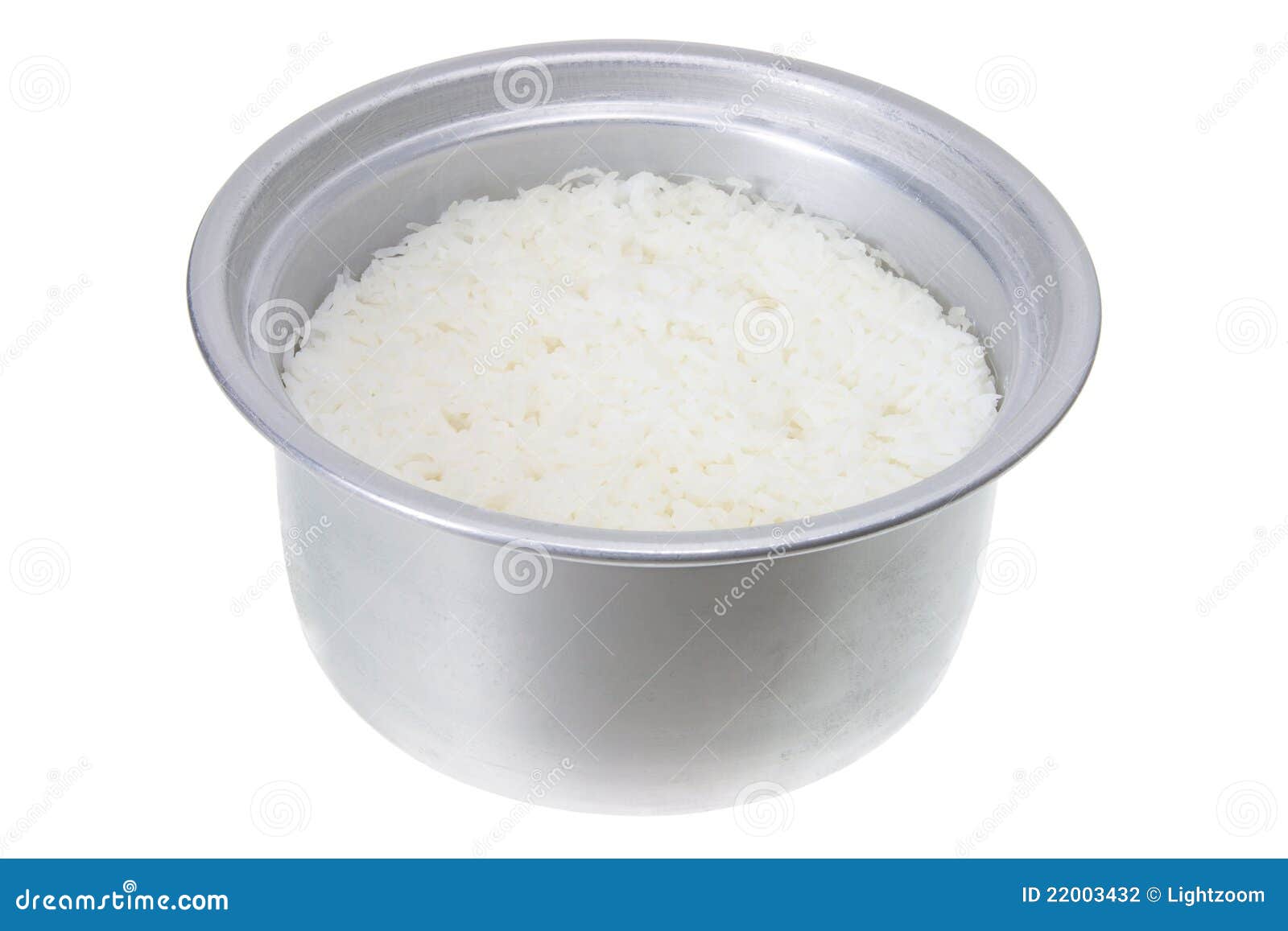 Pot of Cooked Rice stock photo. Image of boiled, cutout - 22003432