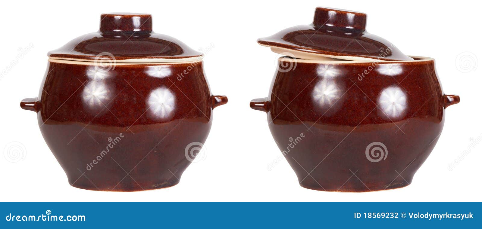 POT di argilla due fotografia stock. Immagine di cottura - 18569232