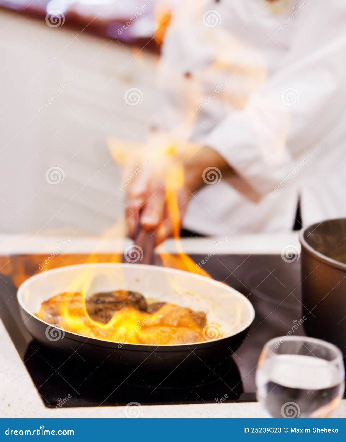 Pot with fire stock image. Image of outlet, kitchen, freshness - 25239323