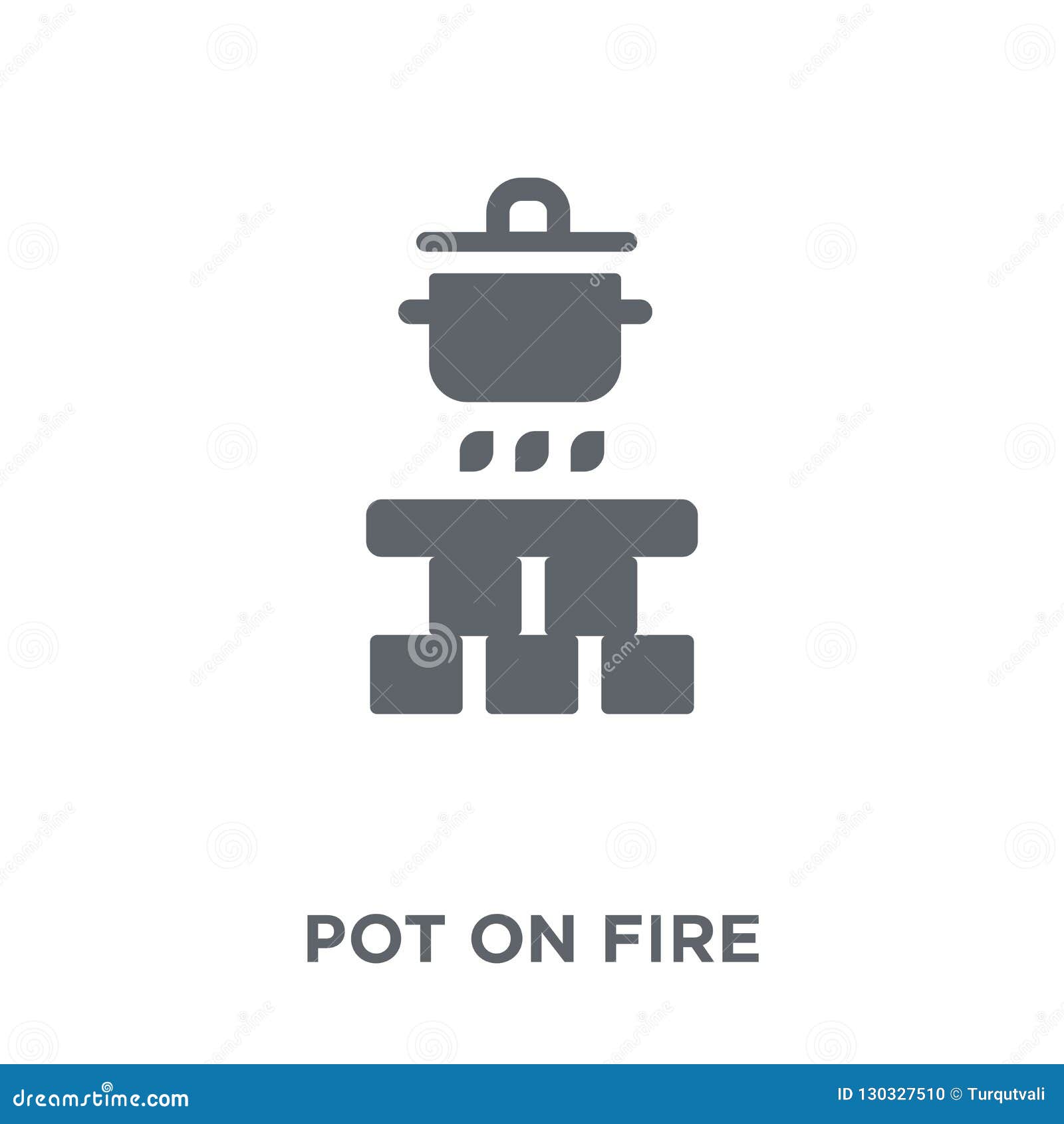 Pot on Fire Icon from Camping Collection. Stock Vector - Illustration ...