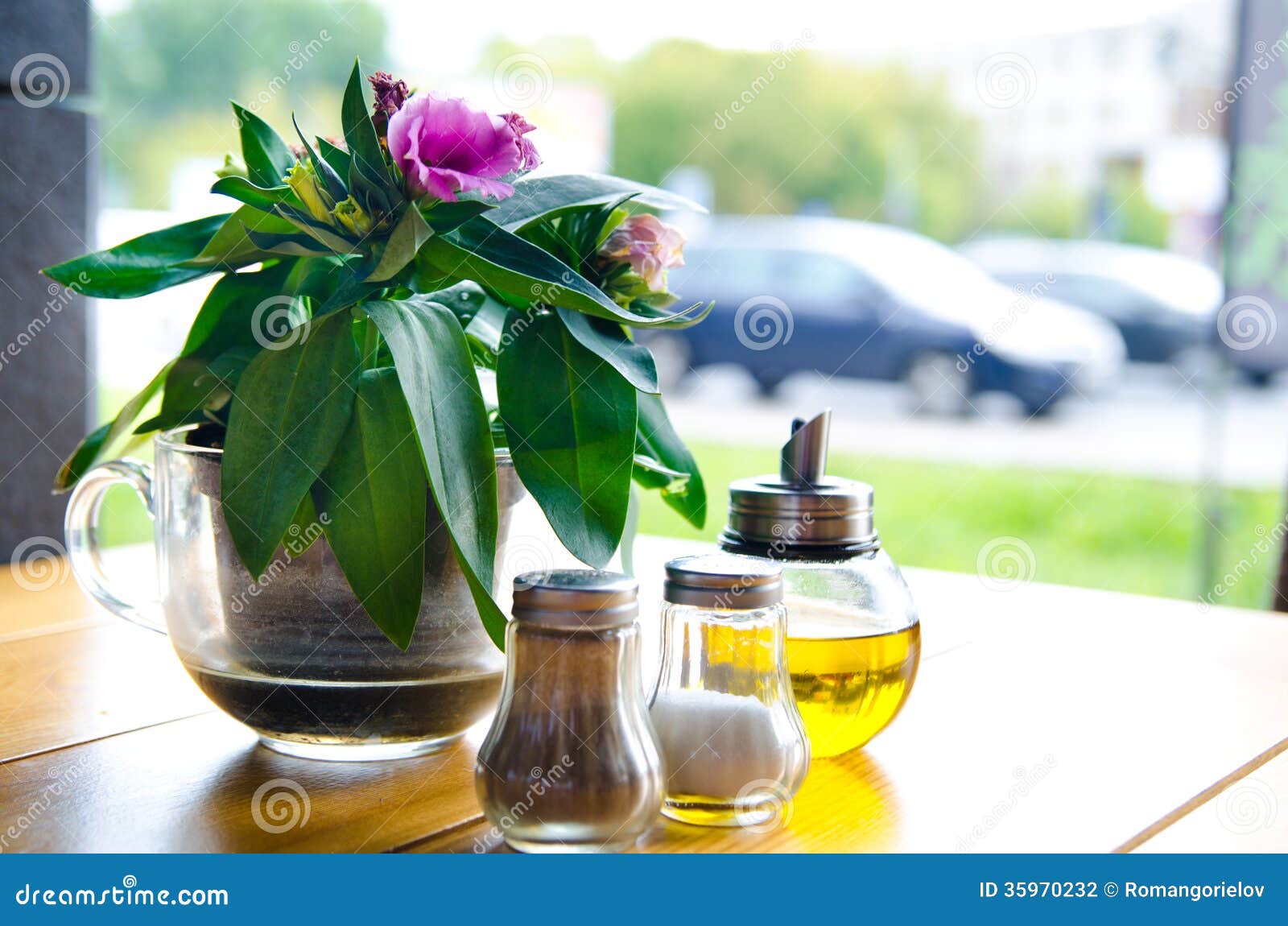 Pot of flowers stock photo. Image of outdoor, romance - 35970232