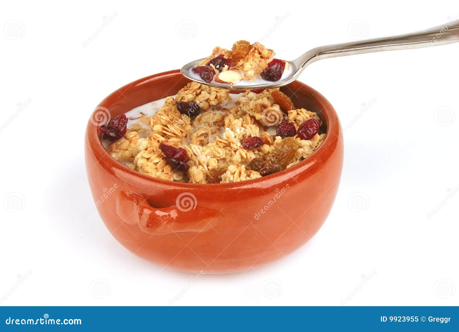Pot Full of Granola with Nuts Stock Image - Image of health, cereal ...