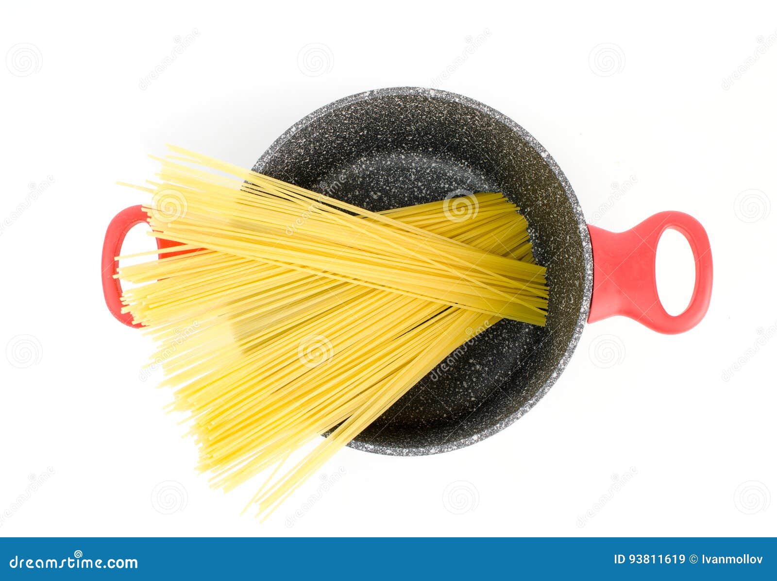 Pot Full of Italian Pasta stock image. Image of long - 93811619