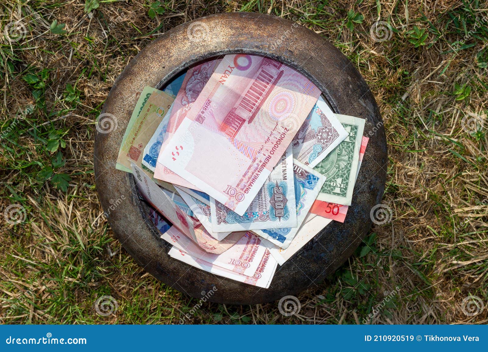 Pot full of money stock image. Image of china, happy - 210920519