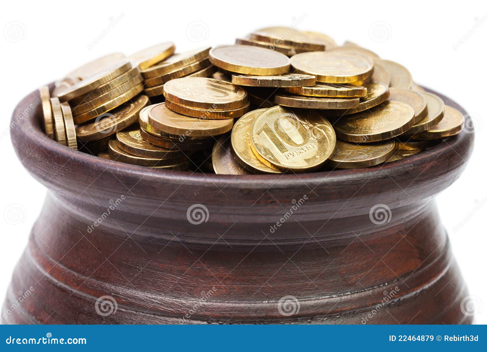Pot of gold close up stock image. Image of money, economy - 22464879