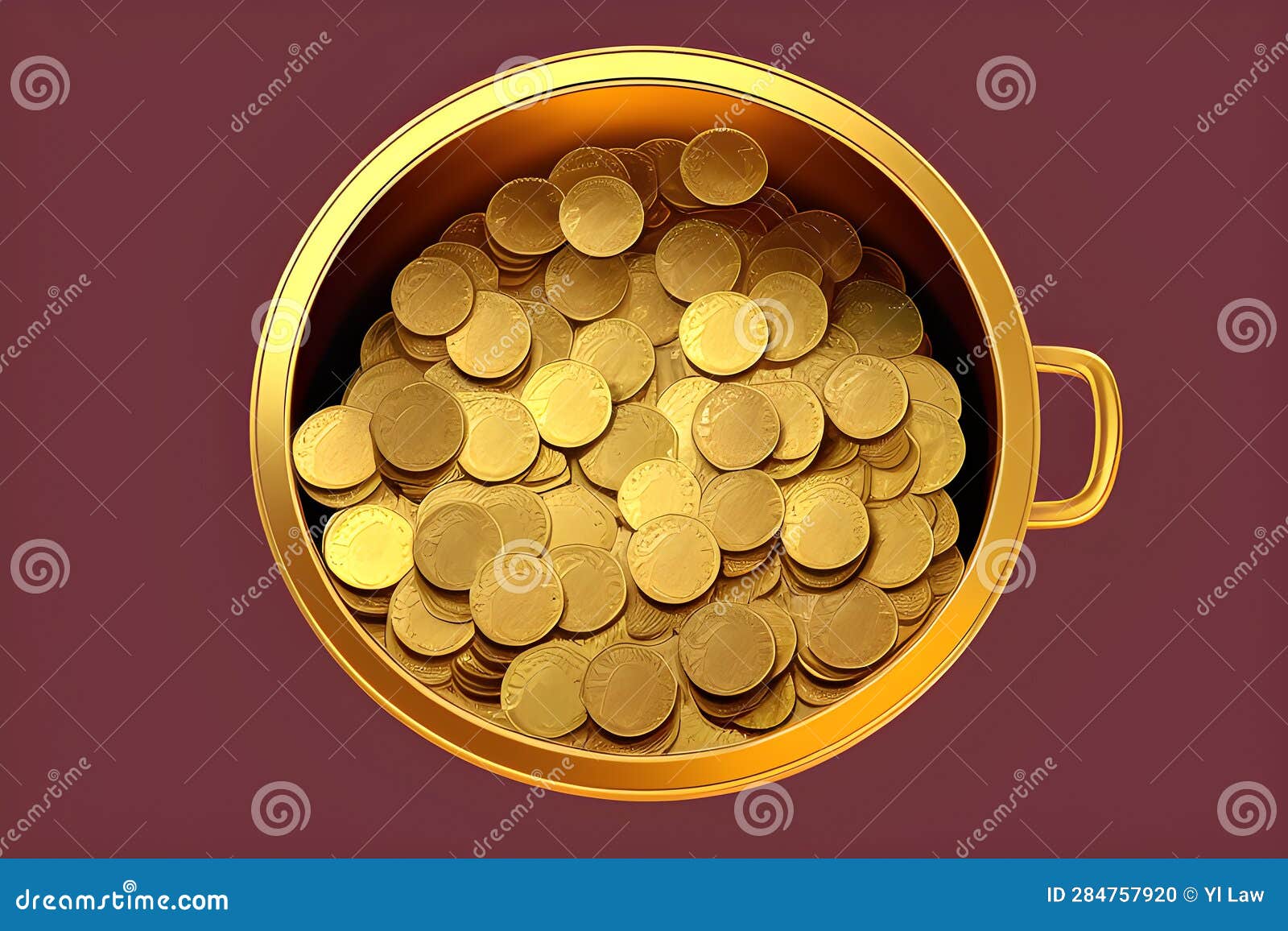 A Pot of gold coins editorial image. Image of creatures - 284757920