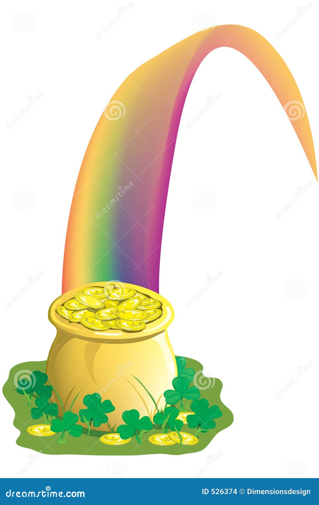 Rainbow Pot Of Gold Clip Art