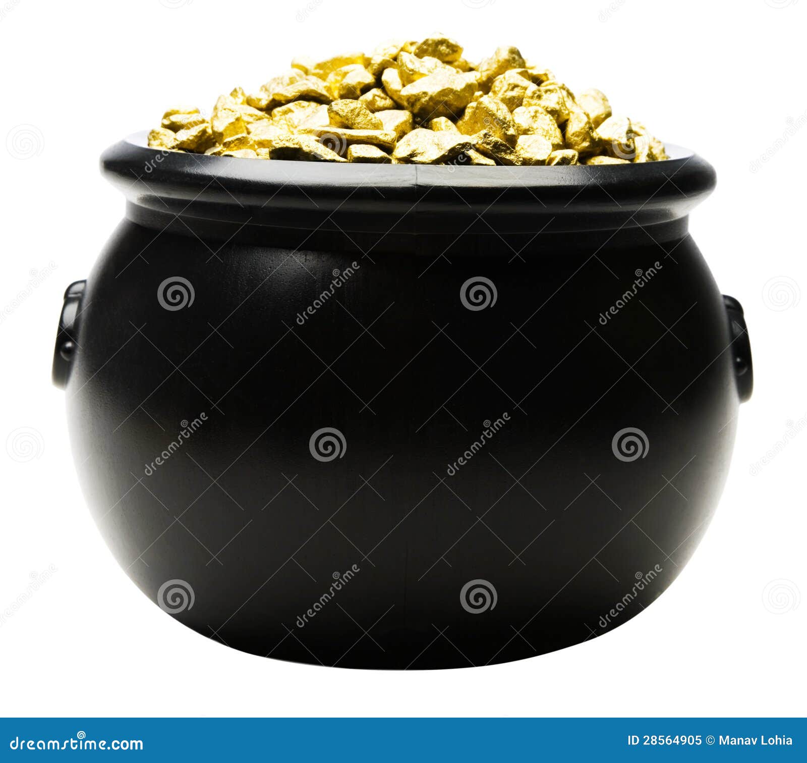 Pot of gold nuggets stock image. Image of mining, mineral - 28564905