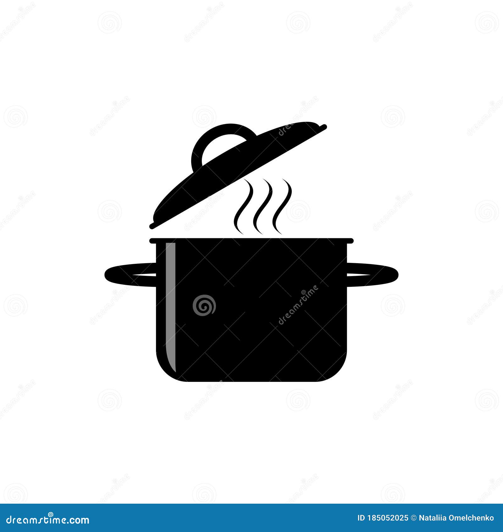 Pot Icon Isolated on White Background Stock Illustration - Illustration ...
