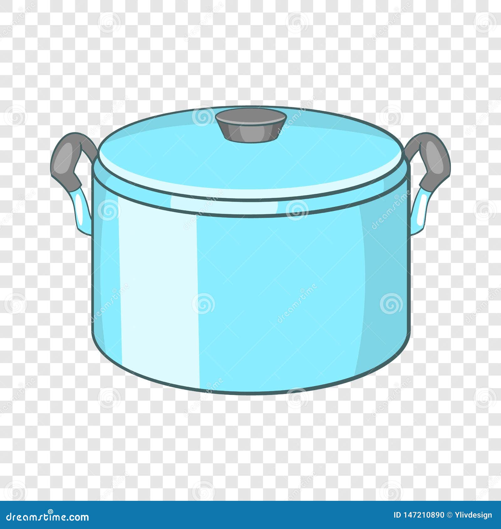 Pot with Lid Icon, Cartoon Style Stock Vector - Illustration of ...