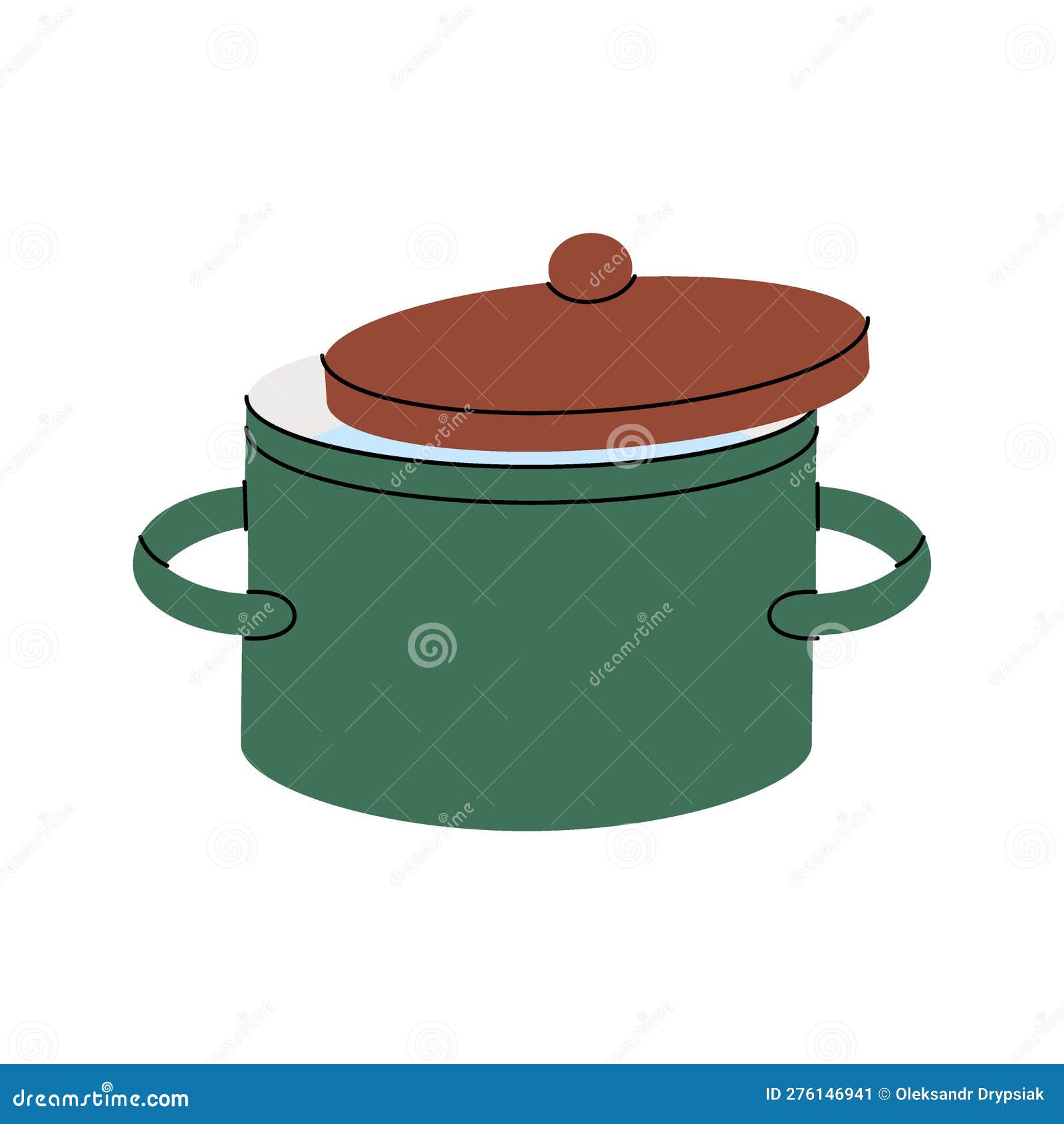Pot with Lid, Pot, Saucepan Icon. Kitchen Tools Silhouette. Vector ...