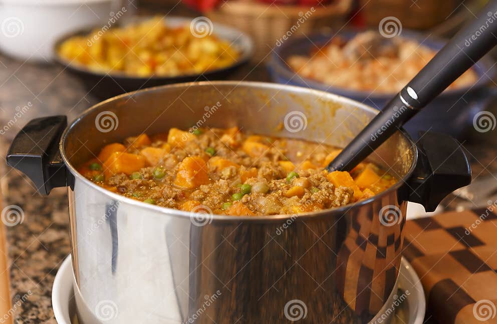 Pot Luck Dinner stock image. Image of serving, food, cuisine - 39327645