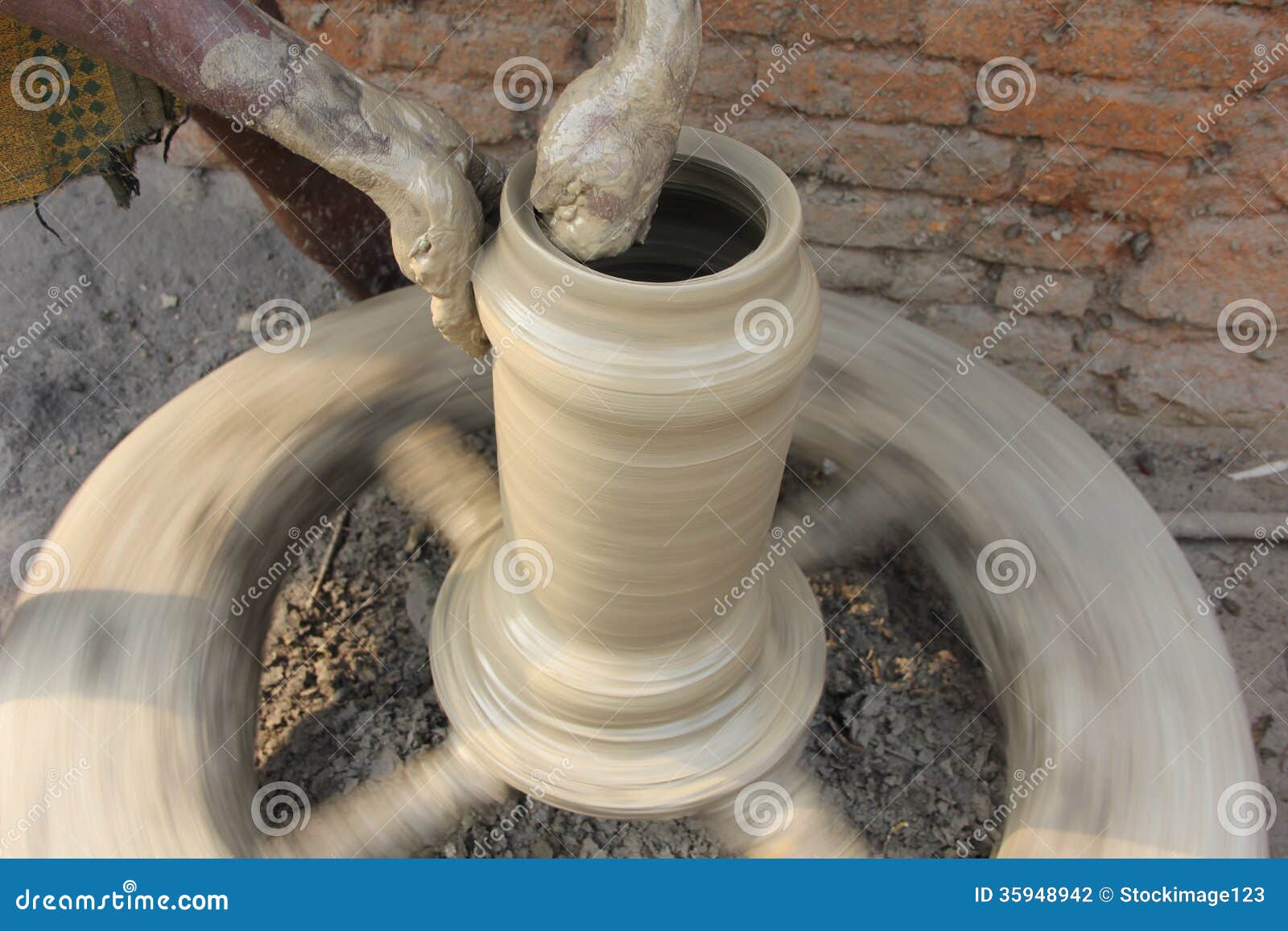 Pot Making stock photo. Image of making, effect, factory - 35948942