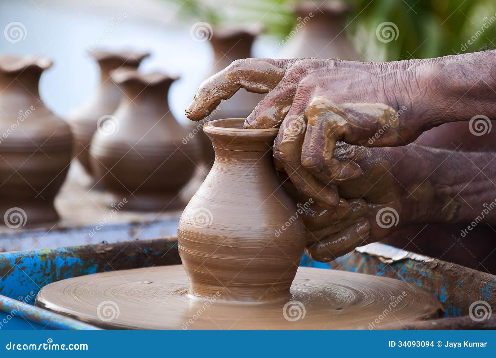 Pot Making stock photo. Image of ceramic, work, dirty - 34093094