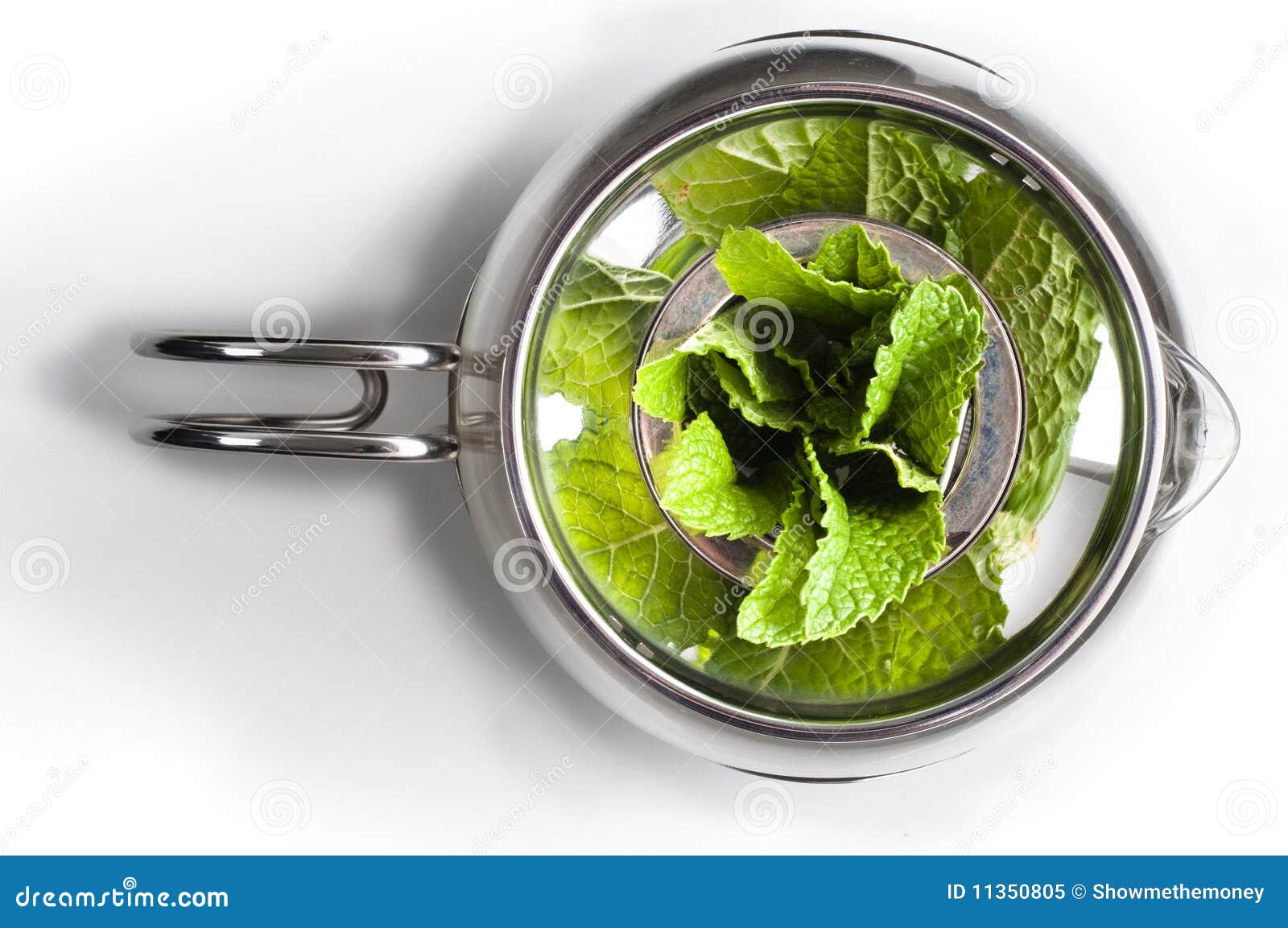 A pot of mint tea stock image. Image of healthy, white - 11350805