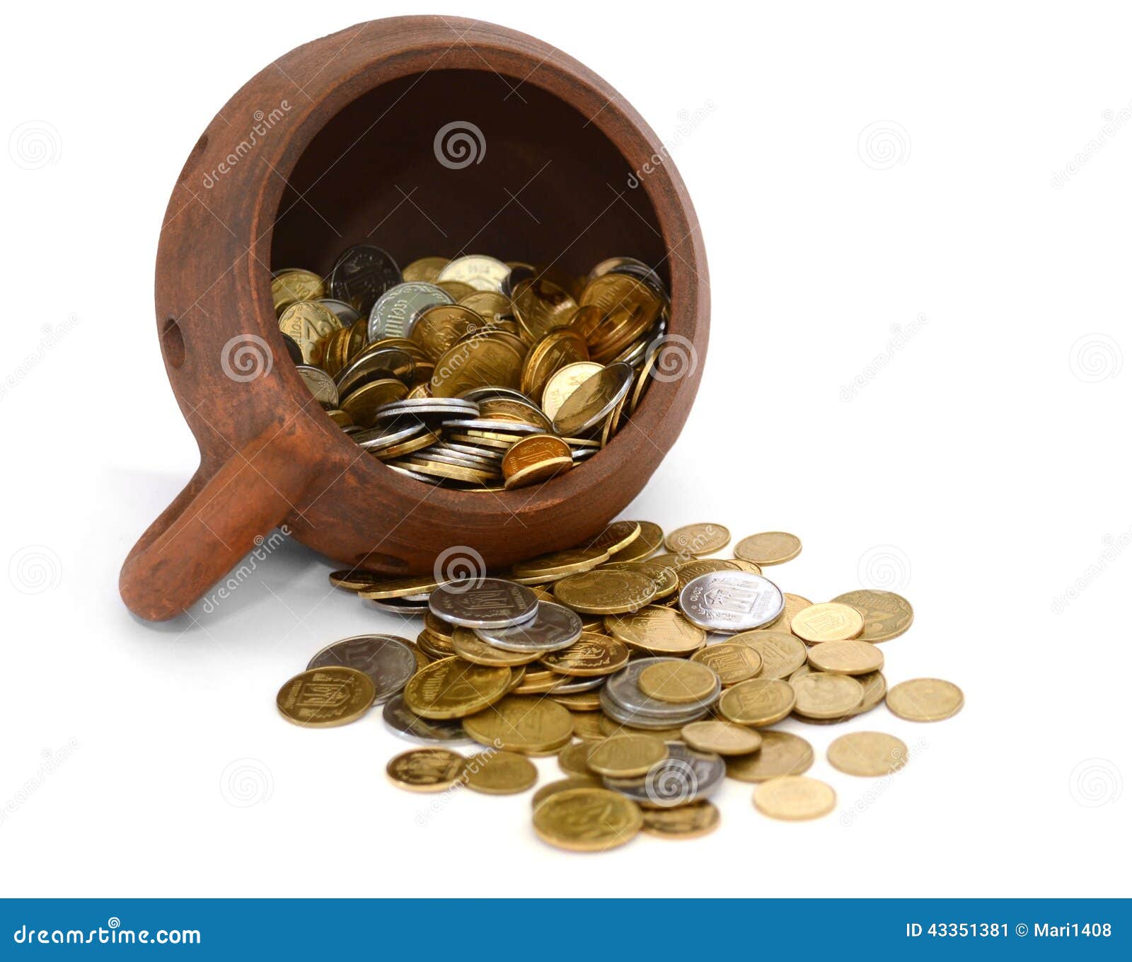 Pot of money stock image. Image of chest, three, crock - 43351381