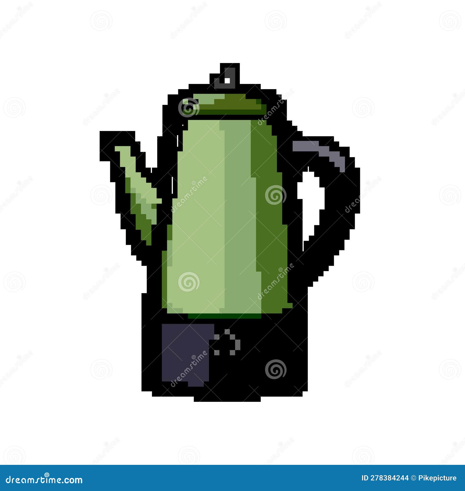 Pot Percolator Pot Coffee Game Pixel Art Vector Illustration Stock ...