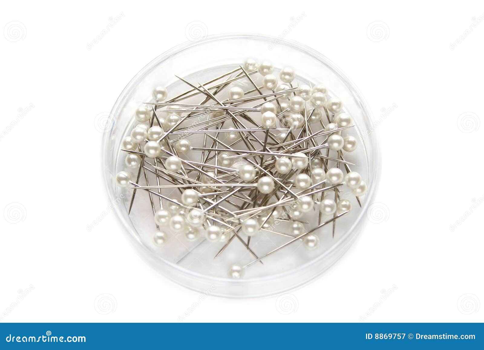 Pot of Pins stock image. Image of plastic, sewing, white - 8869757