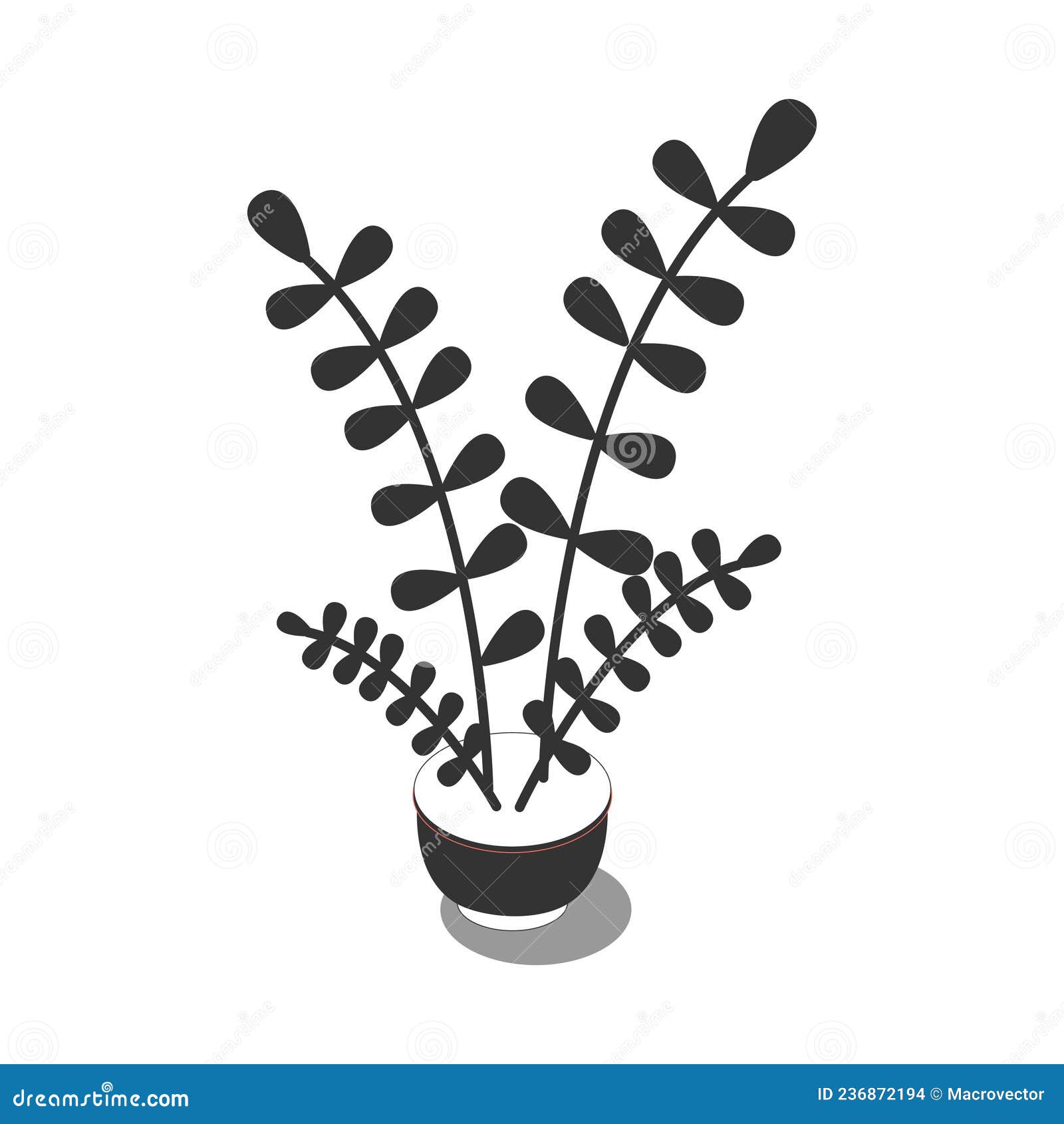 Pot Plant Isometric Composition Stock Vector - Illustration of company ...