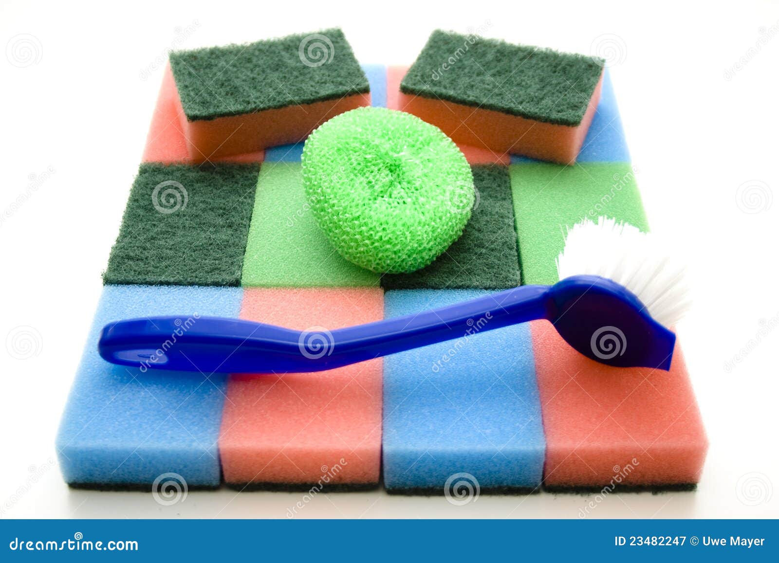 Pot Scratch and Rinsing Brush Stock Image - Image of implements ...