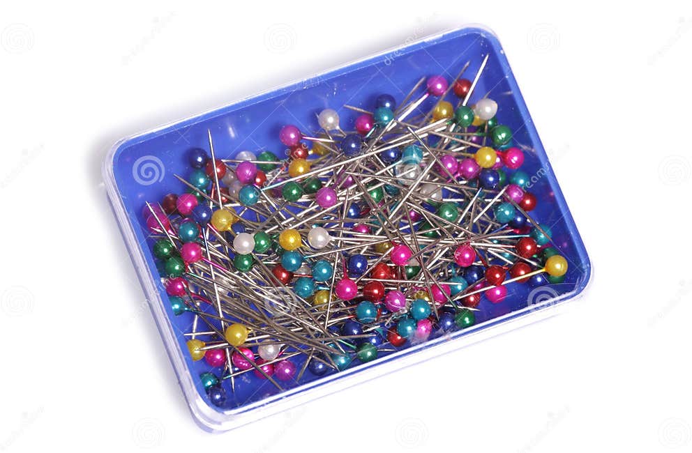 Pot of sewing pins stock photo. Image of sewing, studio - 28270358
