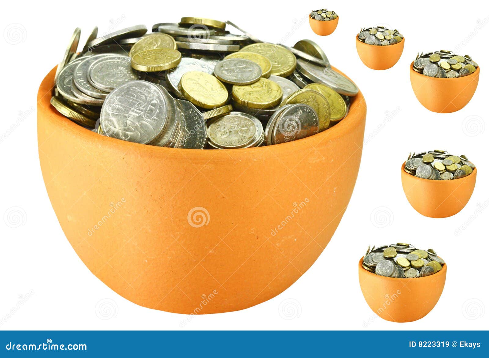 Pot van geld stock afbeelding. Image of bankwezen, groei - 8223319